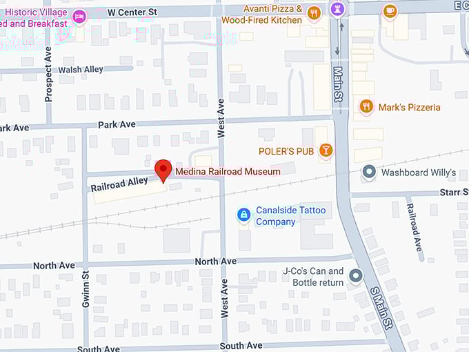 16. medina railroad museum map