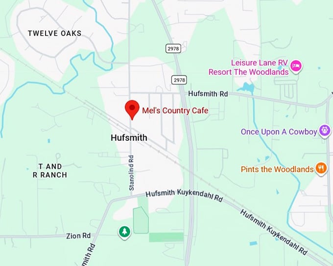 16. mel's country cafe map