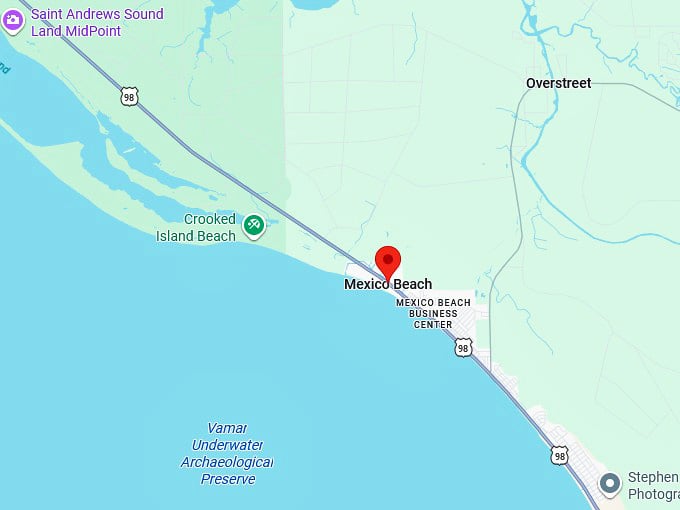 16. mexico beach fl map