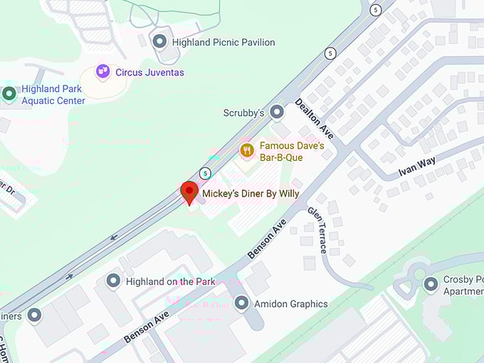 16. mickey&rsquo;s diner by willy map