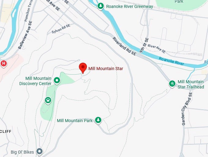16. mill mountain star map