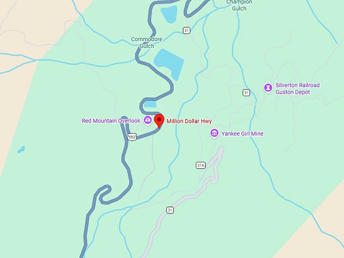 16. million dollar highway map