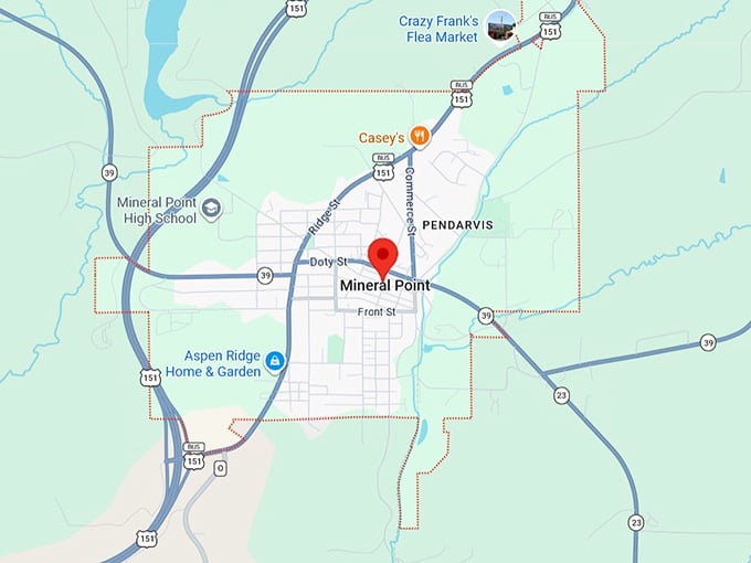 16. mineral point, wi map