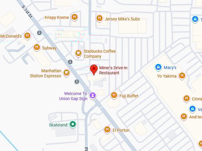 16. miner's drive in restaurant map