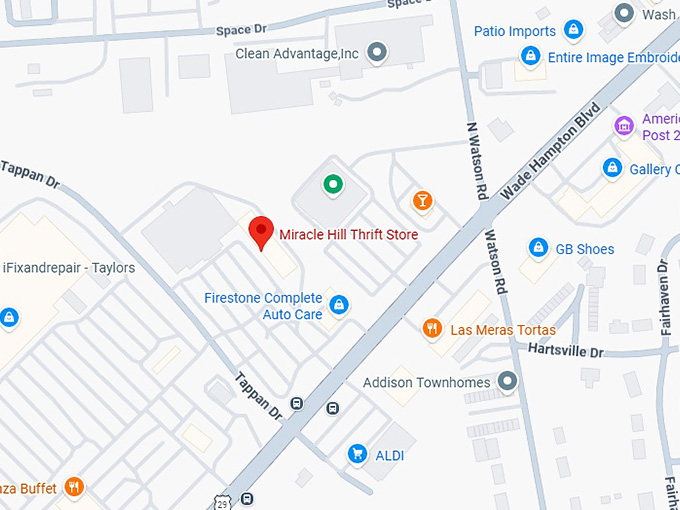 16. miracle hill thrift store map