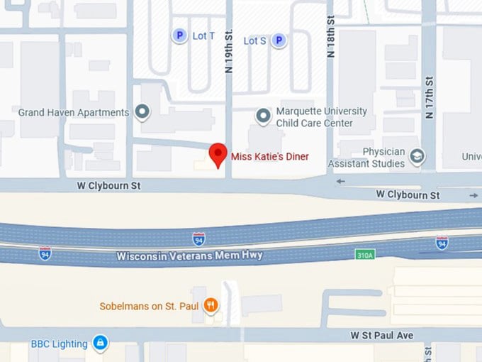 16. miss katie's diner's map