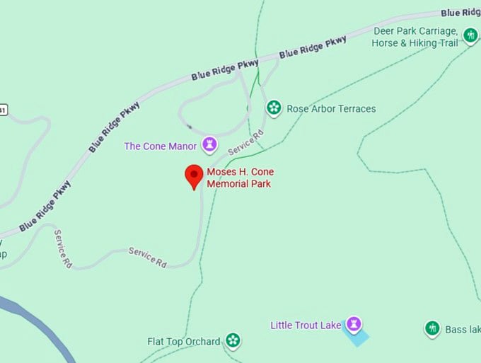 16. moses h. cone memorial park map