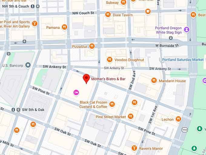 16. mother's bistro & bar map