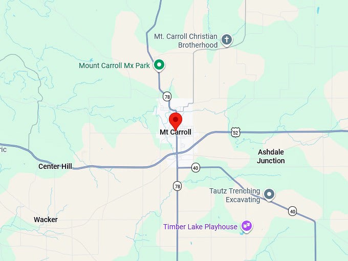 16. mount carroll il map