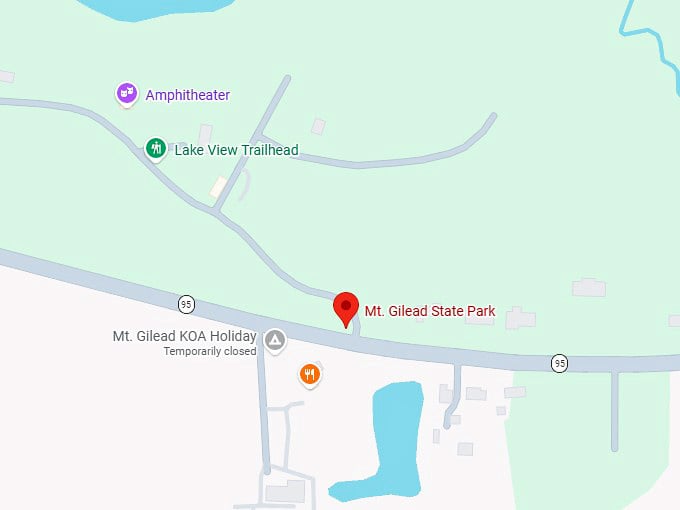 16. mt. gilead state park map