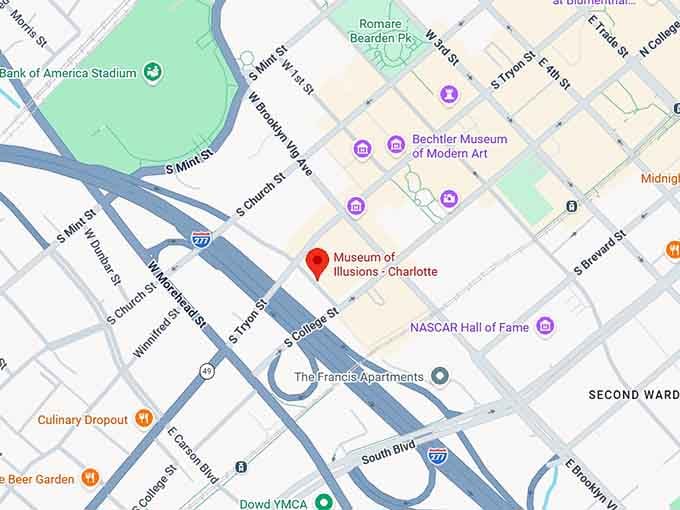 16. museum of illusions charlotte map