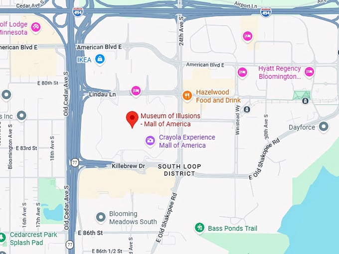 16. museum of illusions mall of america map