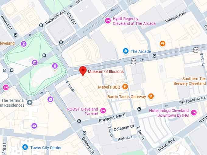 16. museum of illusions map