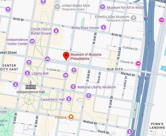16. museum of illusions philadelphia map