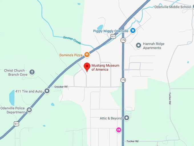 16. mustang museum of america map