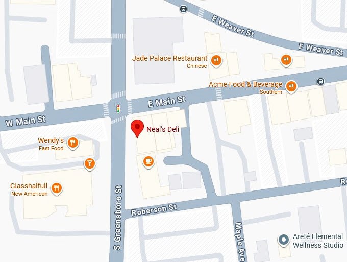 16. neal's deli's map