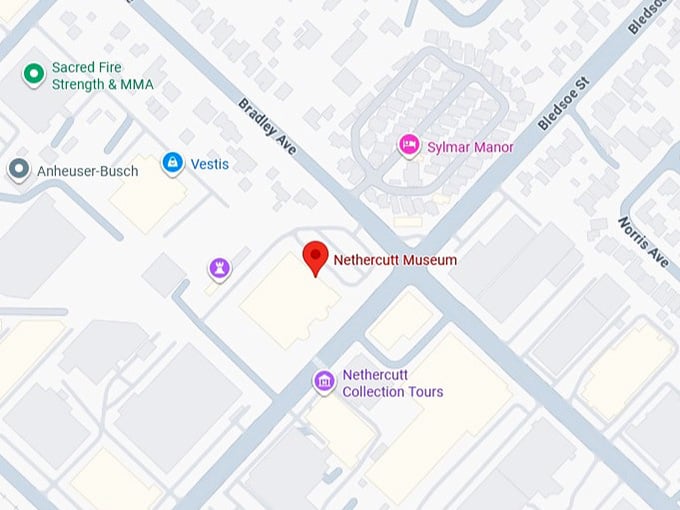 16. nethercutt museum map