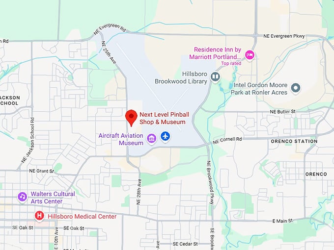 16. next level pinball shop & museum map