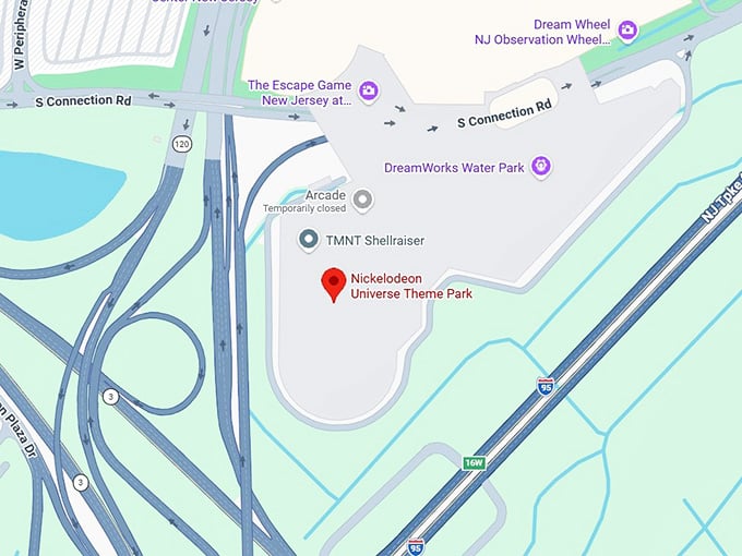 16. nickelodeon universe theme park map