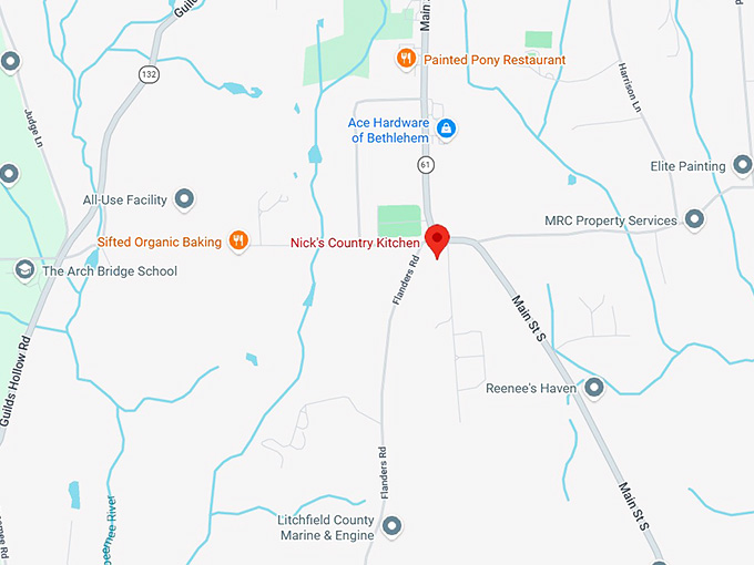 16. nick's country kitchen map