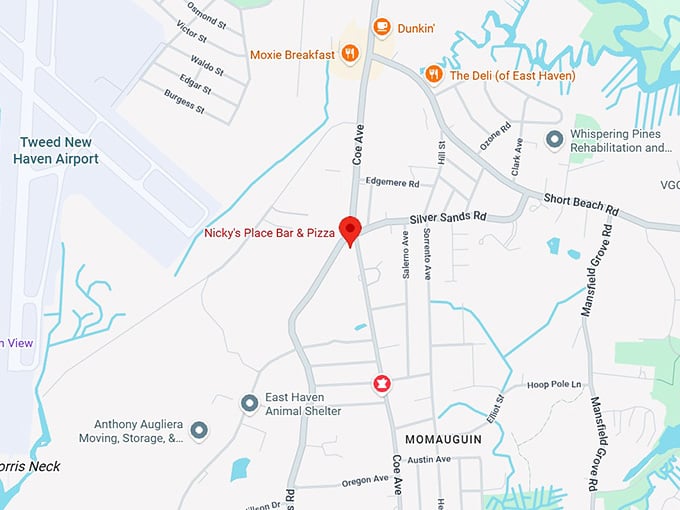 16. nicky's place bar & pizza map