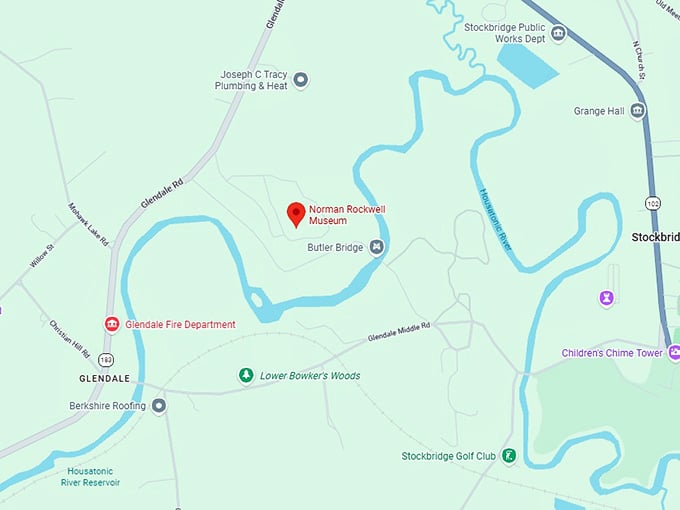 16. norman rockwell museum map