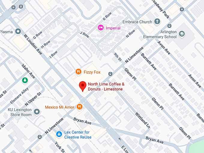 16. north lime coffee & donuts limestone map