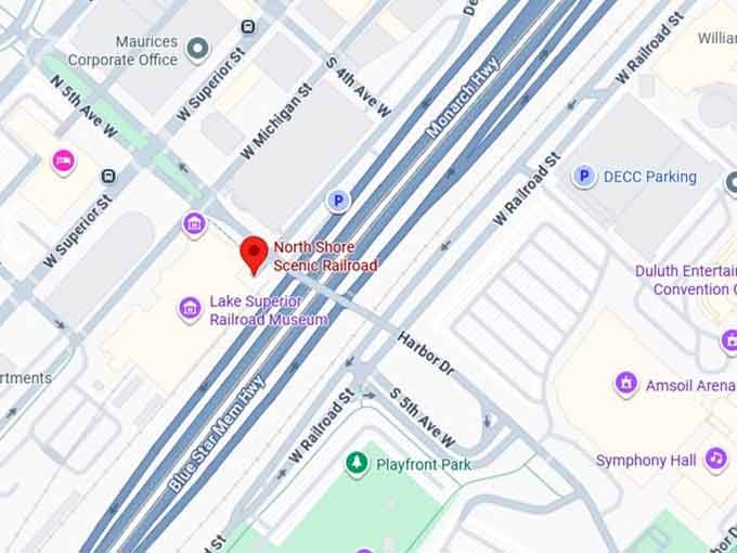 16. north shore scenic railroad map