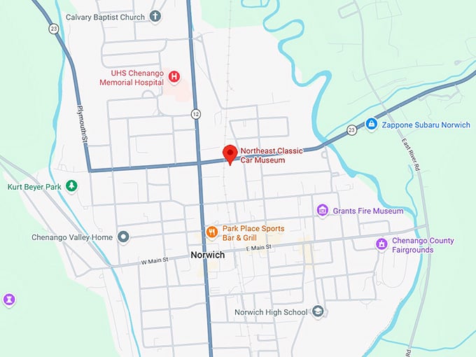 16. northeast classic car museum map