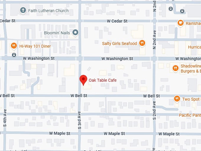 16. oak table cafe map