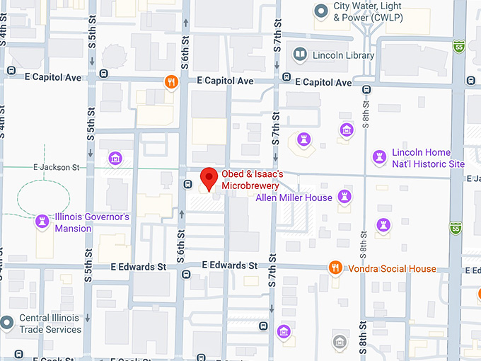 16. obed & isaac's microbrewery map