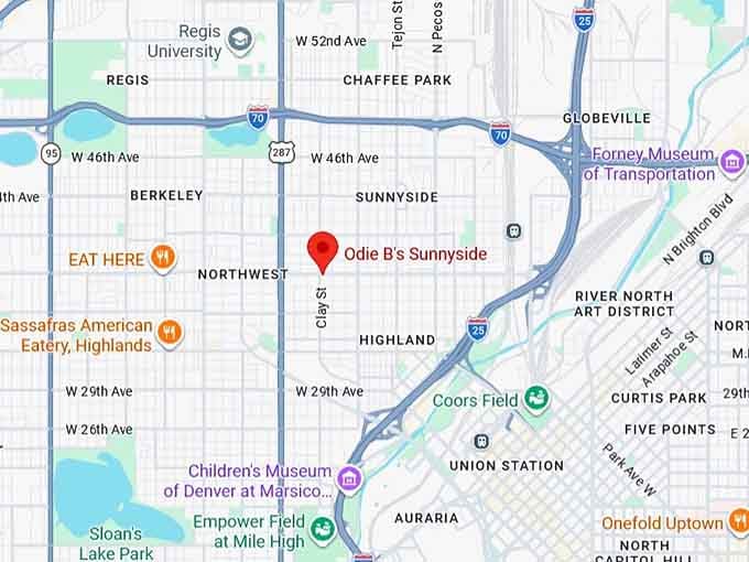 16. odie b's sunnyside (2651 w 38th ave) map