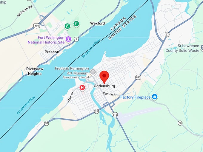 16. ogdensburg ny map