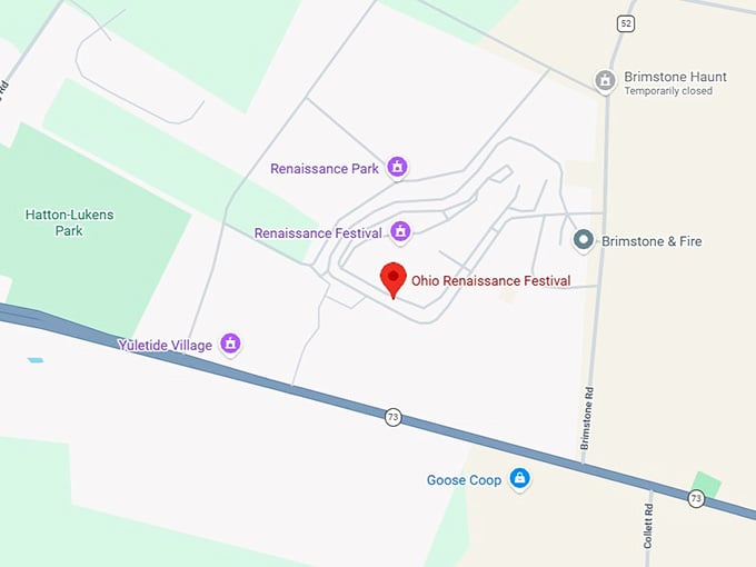 16. ohio renaissance festival map