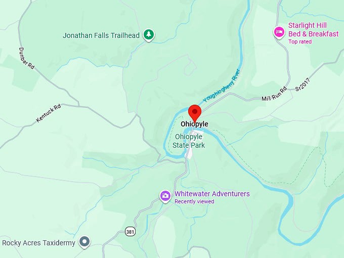 16. ohiopyle pa map