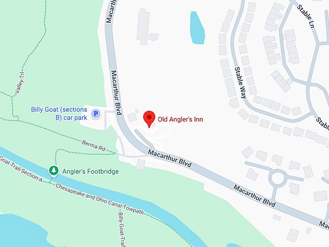 16. old angler&rsquo;s inn map