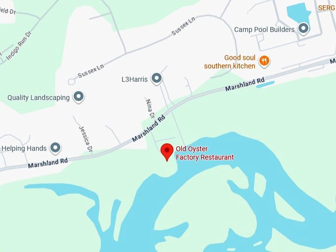 16. old oyster factory restaurant's map