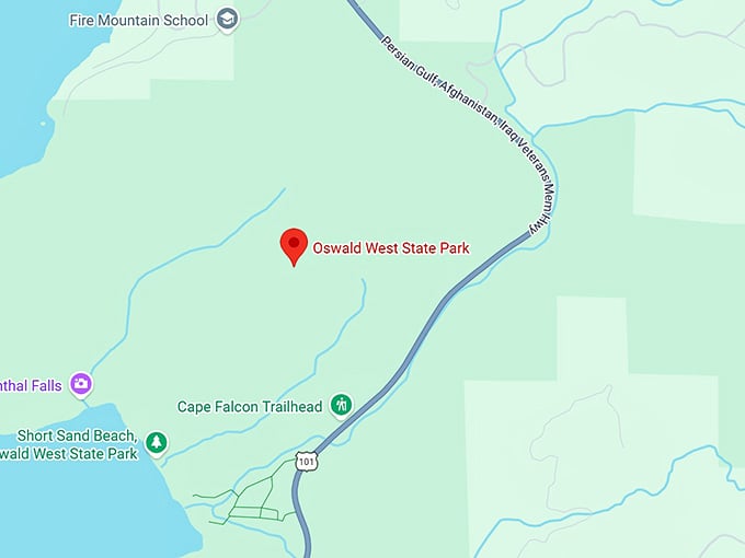 16. oswald west state park map