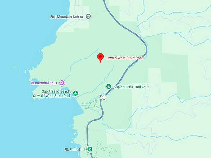 16. oswald west state park map