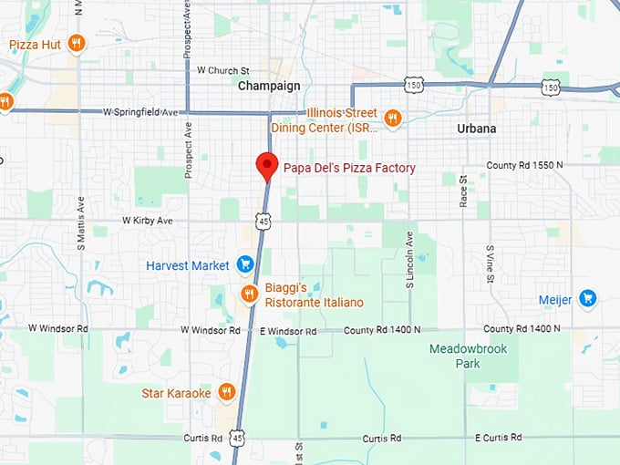 16. papa del's pizza factory map