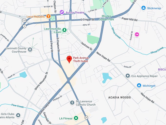 16. park avenue thrift outlet map