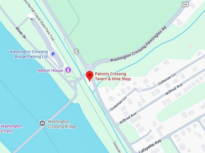 16. patriots crossing tavern & wine shop map