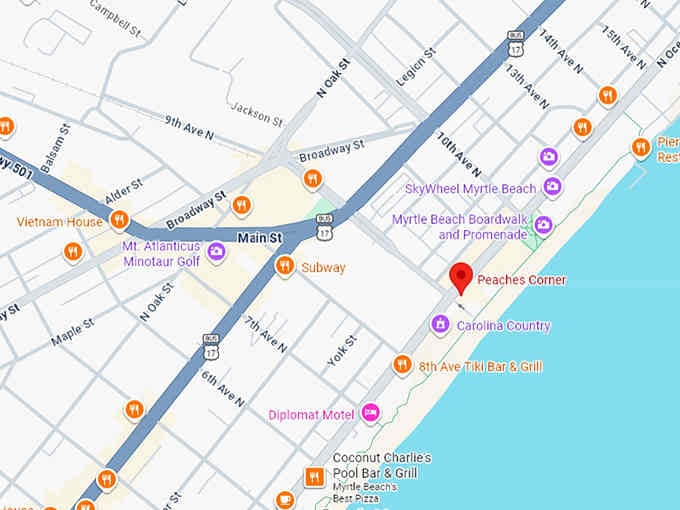 16. peaches corner map