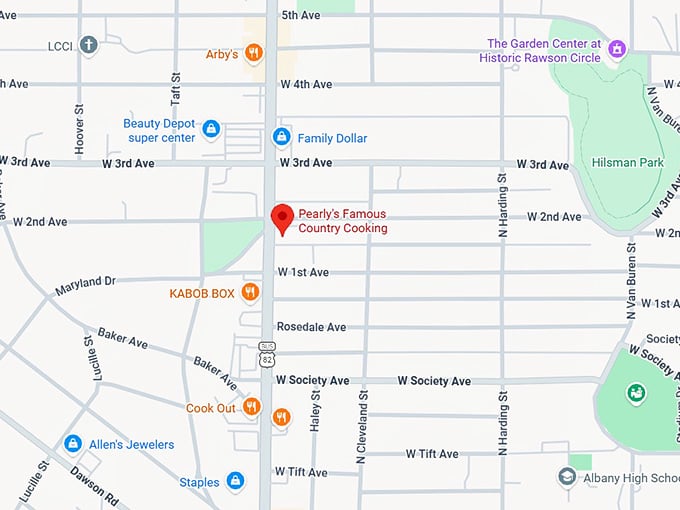 16. pearly's famous country cooking map