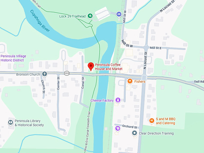 16. peninsula coffee house and market map