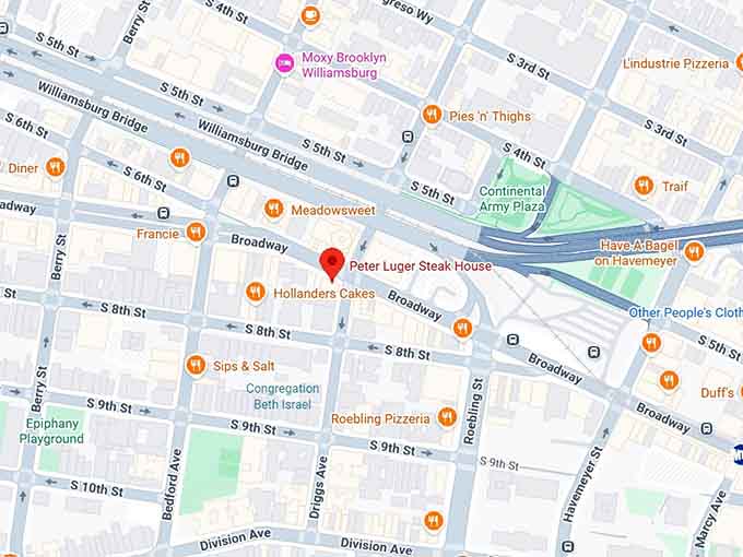 16. peter luger steak house map