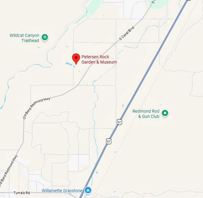 16. petersen rock garden & museum map