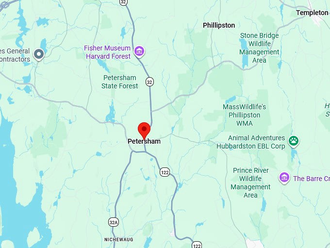 16. petersham ma map