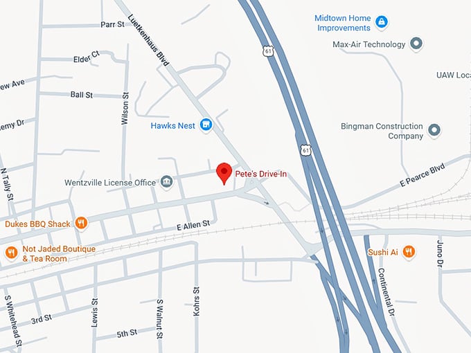 16. pete's drive in map