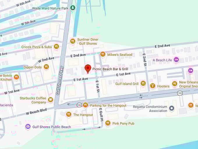 16. picnic beach bar & grill map